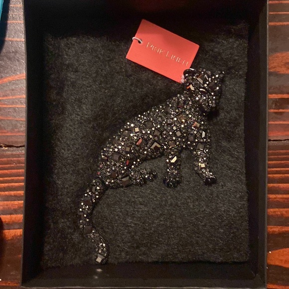 Pink Linen | Jewelry | Nwt Pink Linen Black Hematite Panther Pendant ...